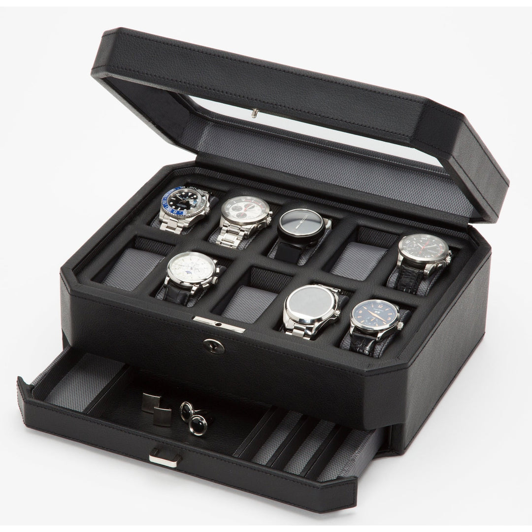 Wolf - Windsor 10-Unit Watch Box with Storage | 4586029 – Watchwindersplus